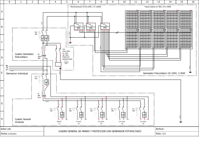 Esquema Electrico Generador Fotovoltaico | PDF | Recolección de energía ...