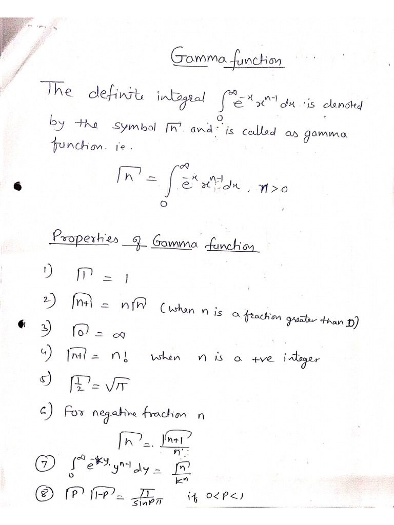 Gamma & Beta Function, DUIS Rule-1 & 2, Error Function | PDF