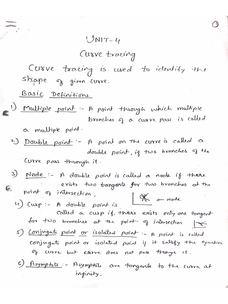 Unit-4 Curve Tracing and Rectification of Curves | PDF
