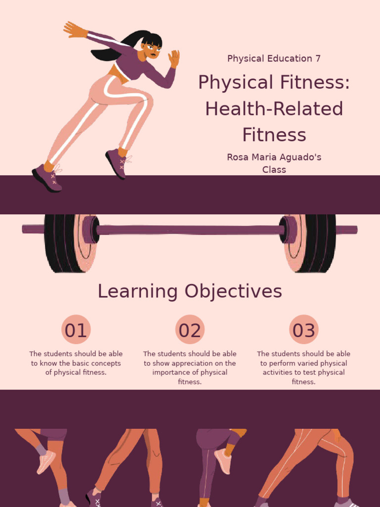 Beige and Purple Illustrated Physical Education Physical Fitness ...