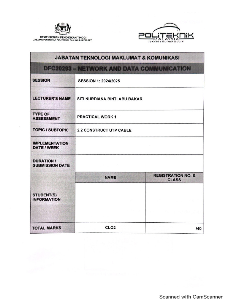 Practical Work 1 (NDC) | PDF