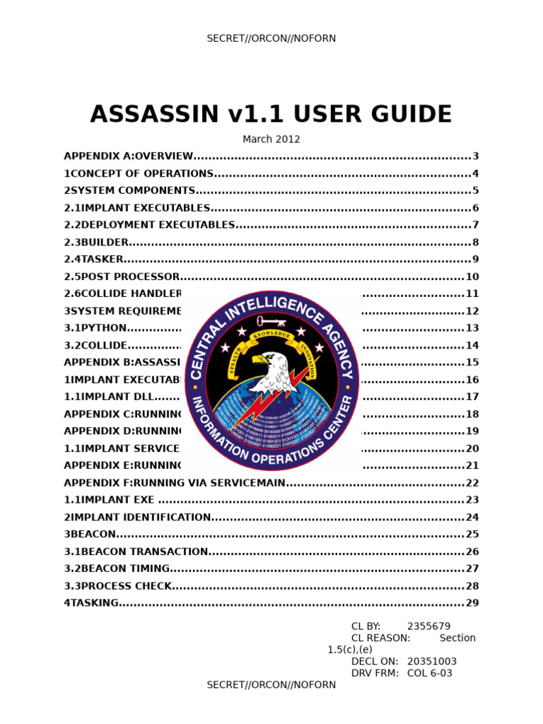 Assassin v1 1 Users Guide | PDF