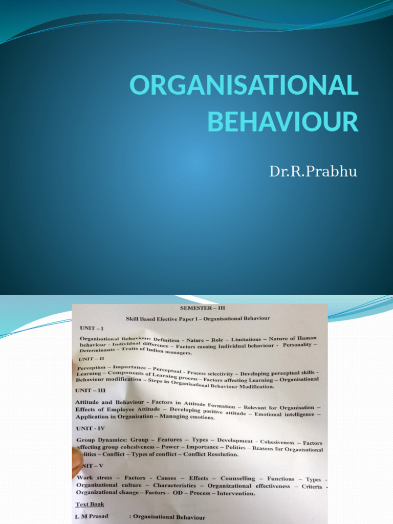 Ob PPT Unit 1 | PDF