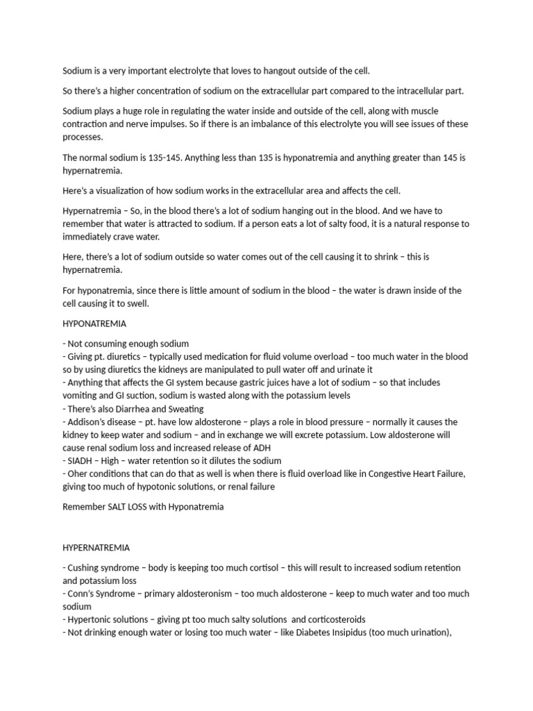 Sodium Guide | PDF