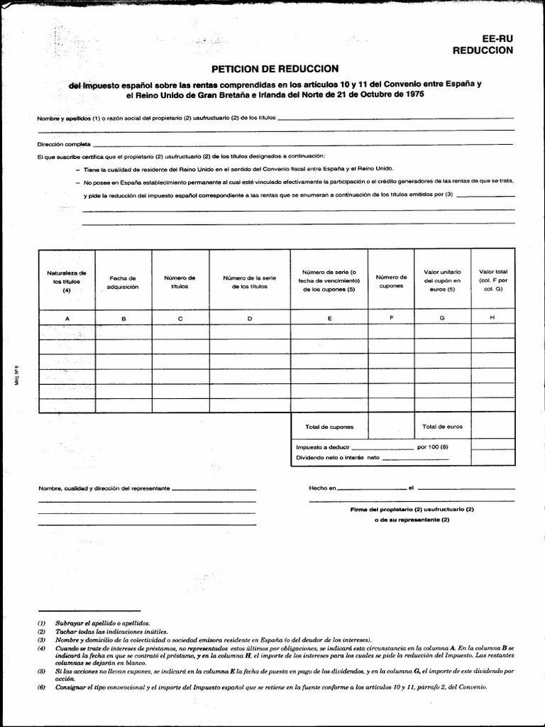 ES - Appendix 14 - Peticion de Reducion Uk and North-Ireland | PDF