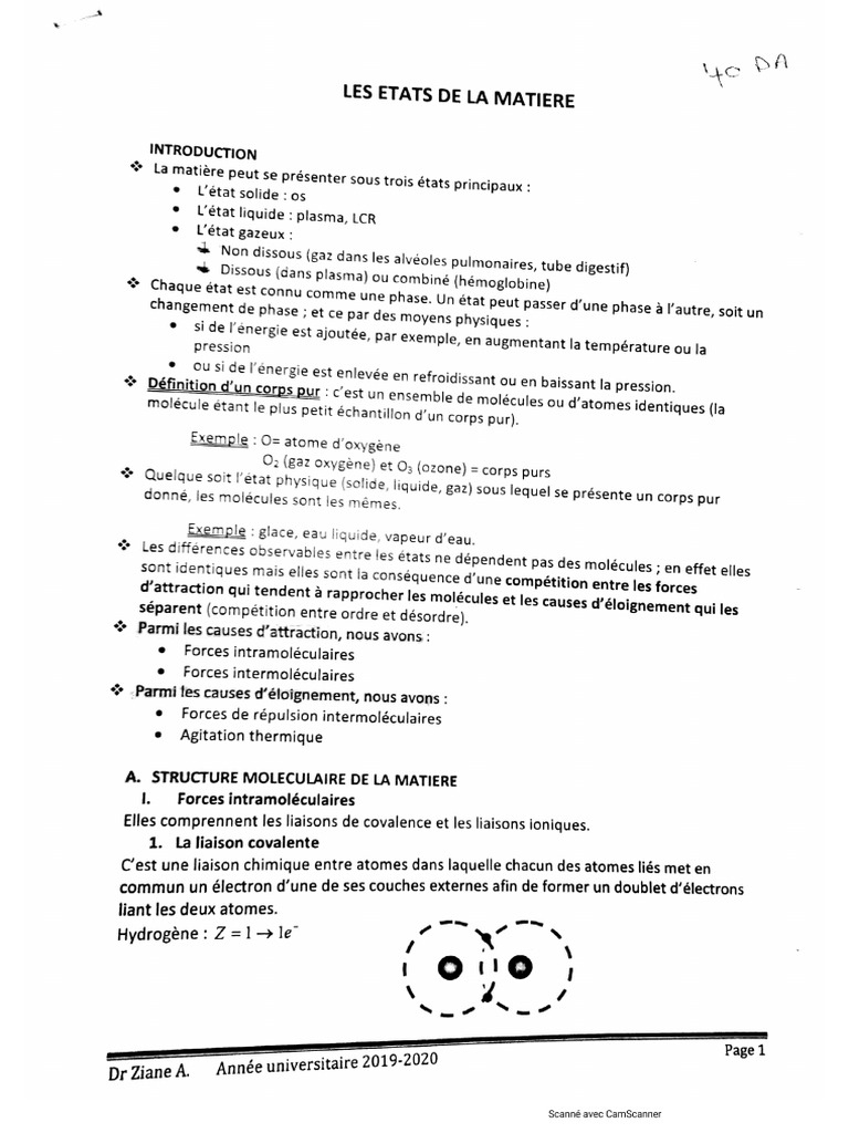 1 - Les Ã©tats de La Matiã Re | PDF