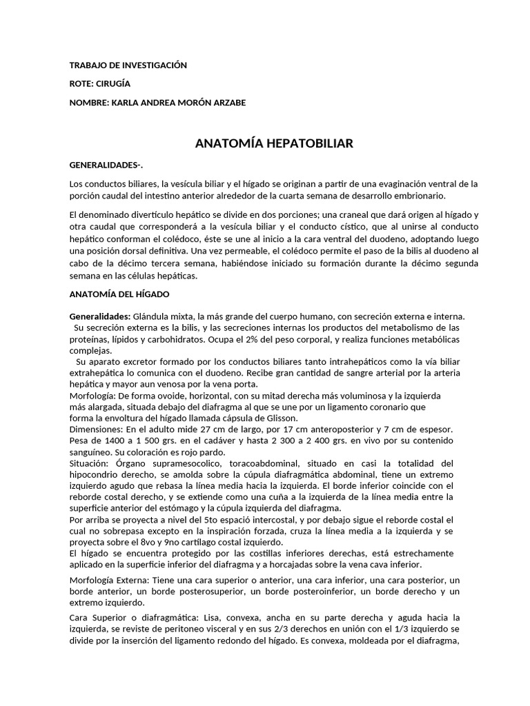 Anatomia Hepatobiliar | PDF