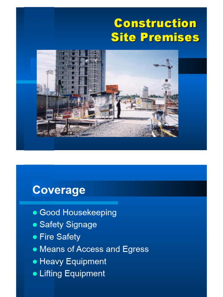 Construction Site Premises 1 Pdf