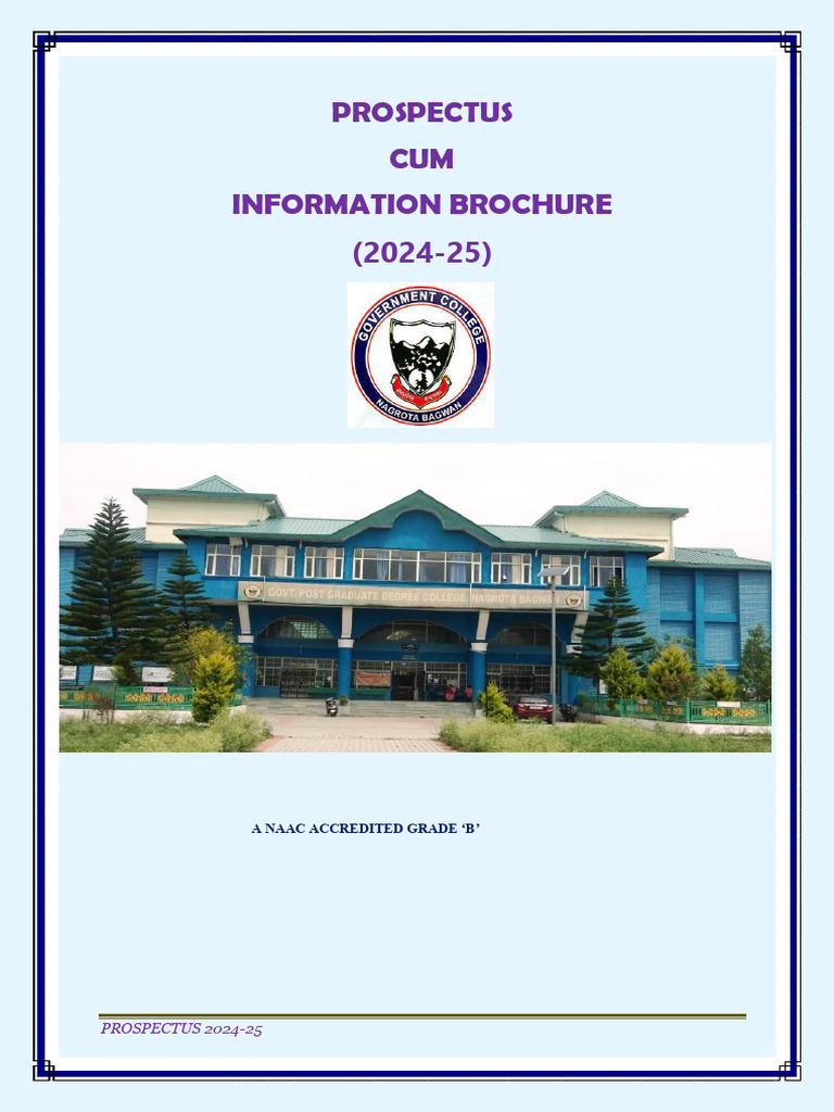 Prospectus UG PG - 2024 25 | PDF