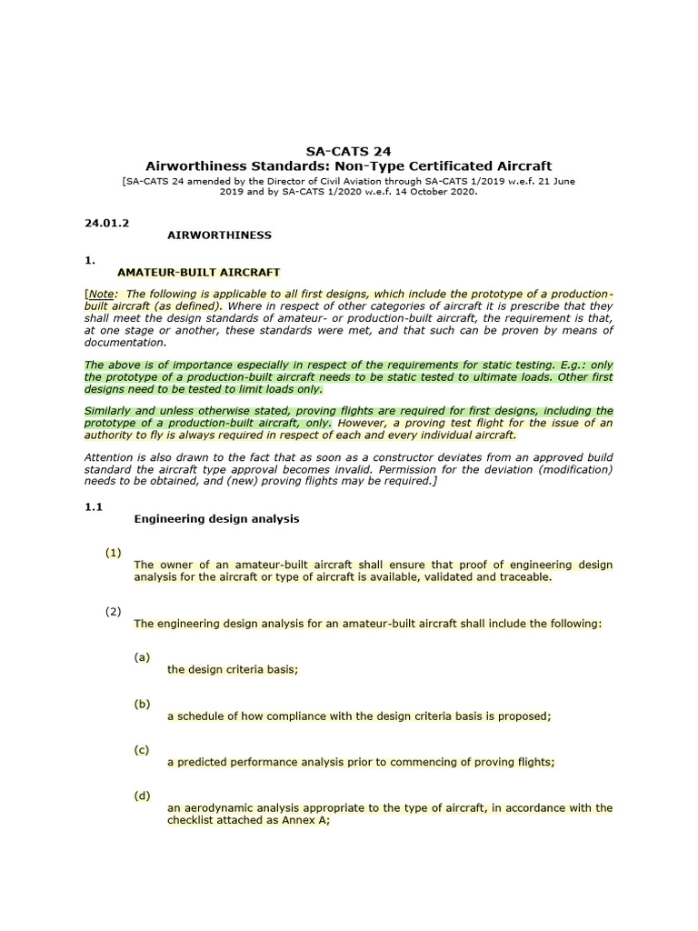 CATS 24 & 44,94,96,66 Subpart 4 | PDF | Aircraft | Computers