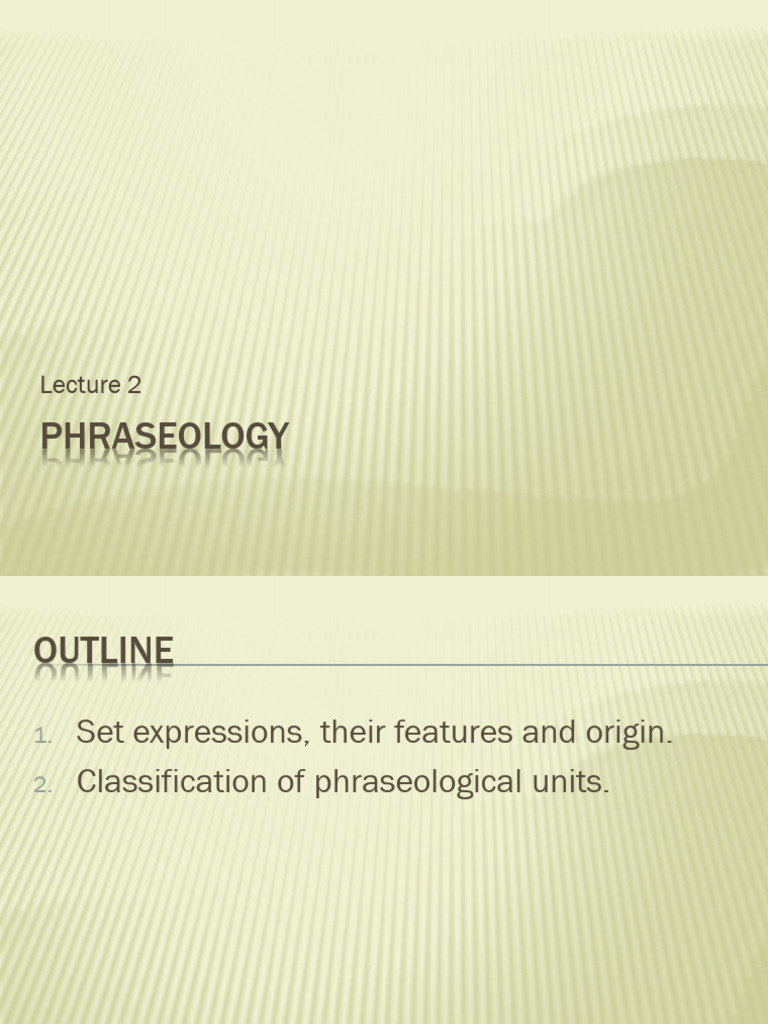 Phraseology | PDF