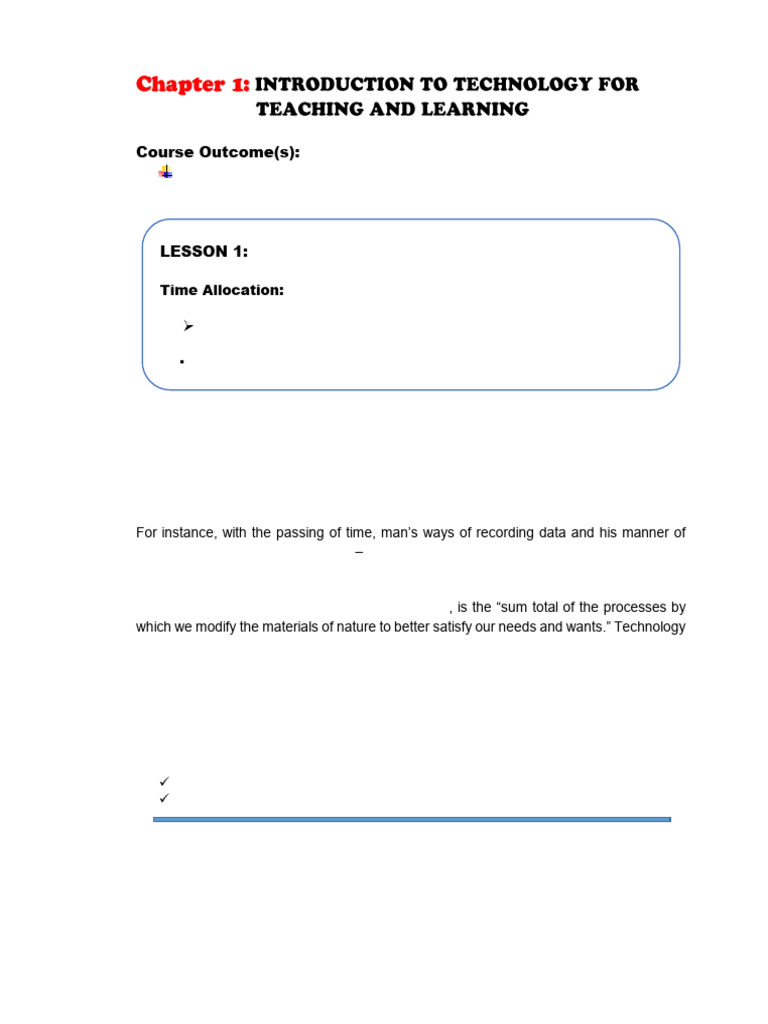 Edutech Chapter 1 To 3 | PDF