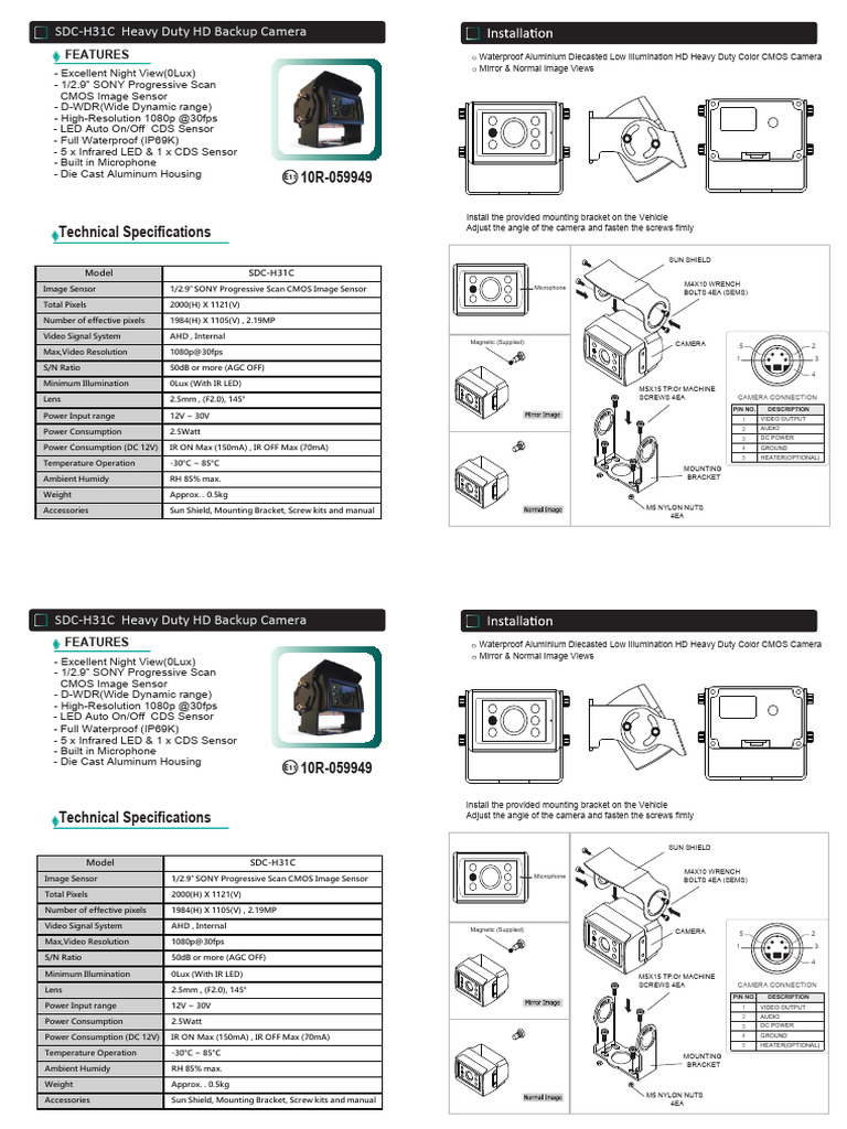 SDC-H31C Manual | PDF