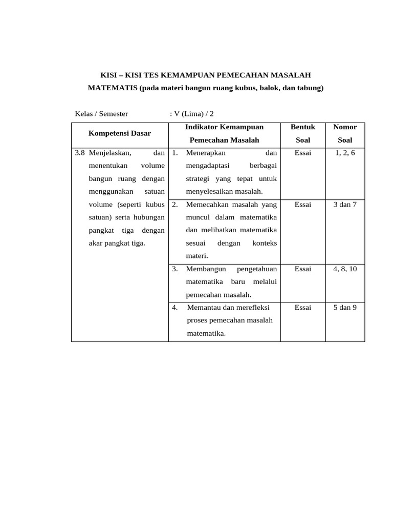 Soal Pretest | PDF
