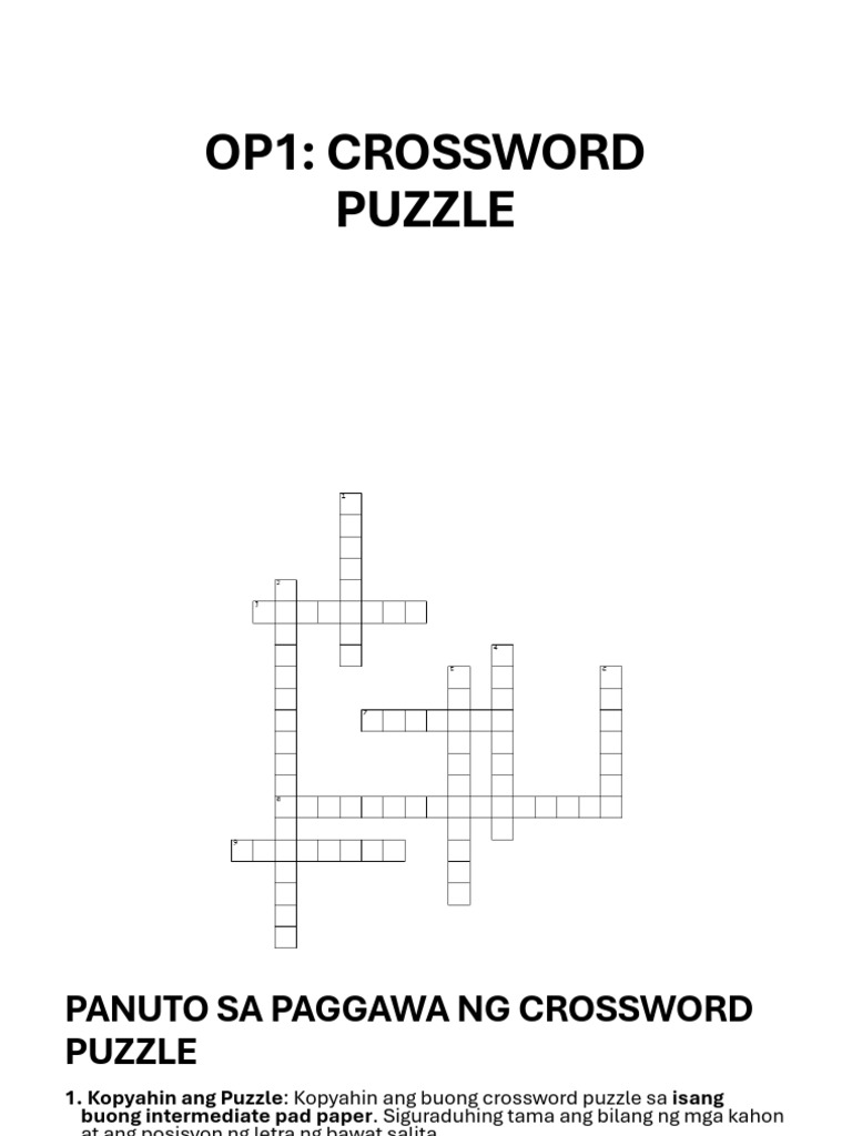 Op1 Crossword-Puzzle | PDF