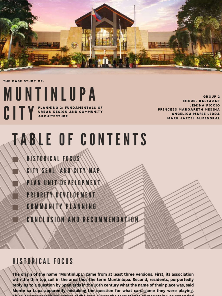 Group 2 Muntinlupa Case Study Midterm Pdf