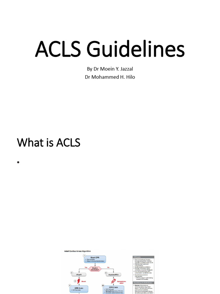 ACLS Guidelines | PDF