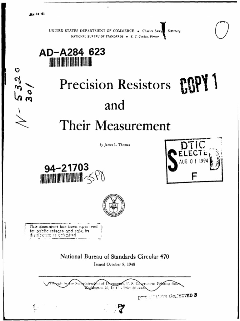 Precision Resistors and Their Measurement | PDF