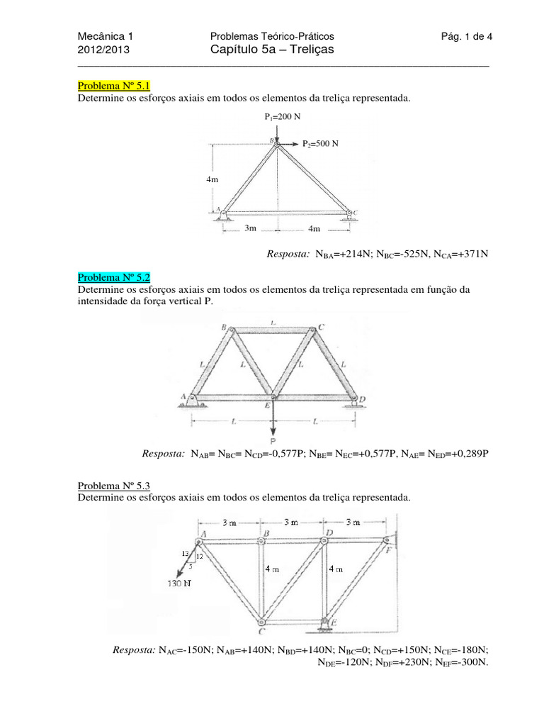 Capitulo 5a - Trelicas | PDF