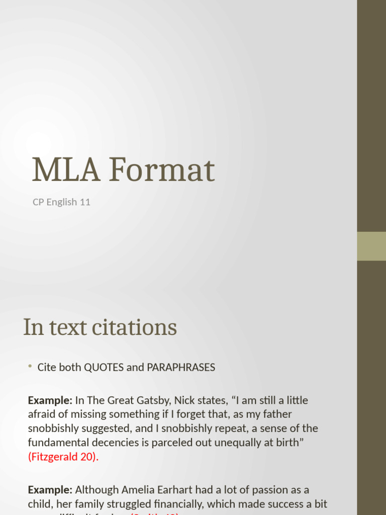 MLA Format | PDF