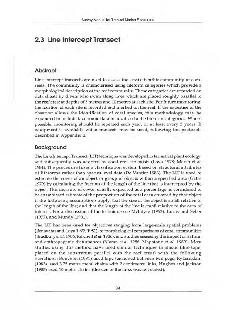 2.3 Line Intercept Transect: Et Al | PDF