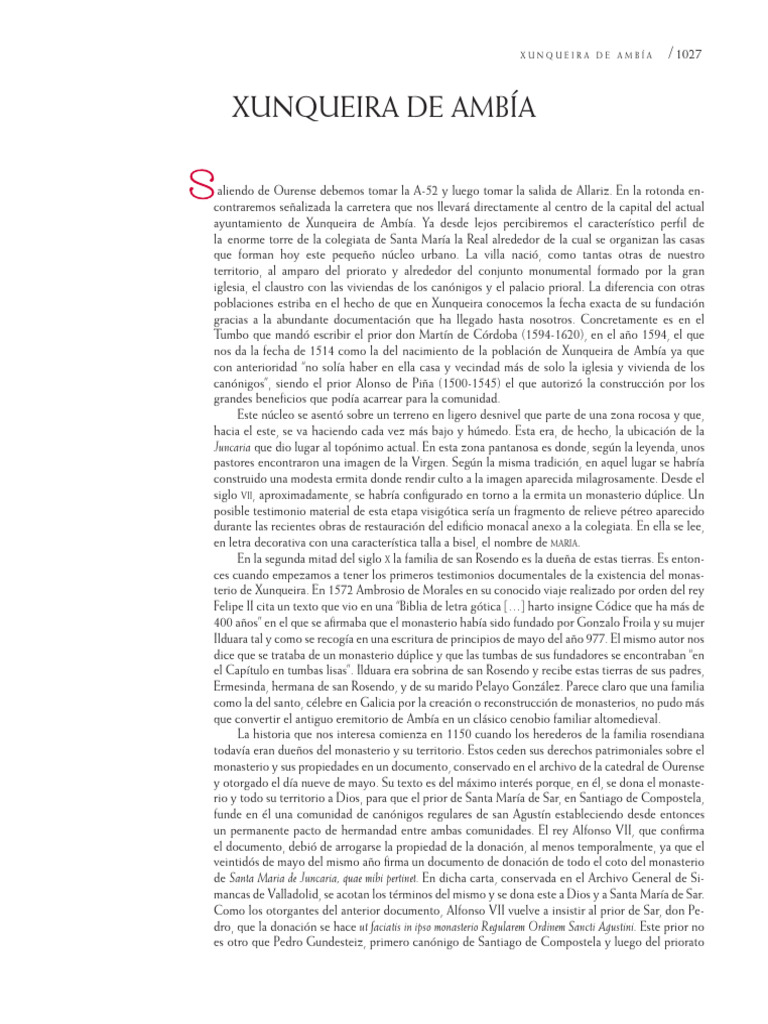 Románico Xunqueira de Ambia | PDF