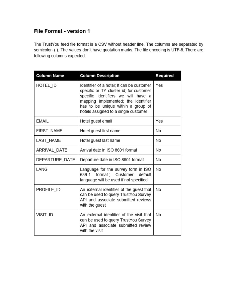 Visitors File Spec | PDF