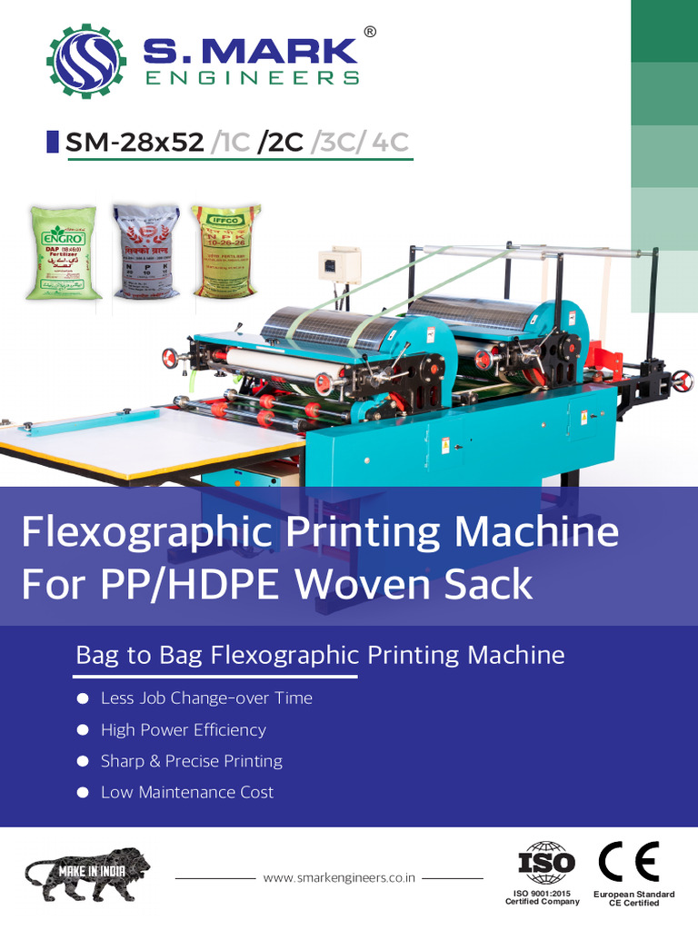 PP Woven Bag Sack Printing Machine | PDF | Belt (Mechanical) | Power Supply