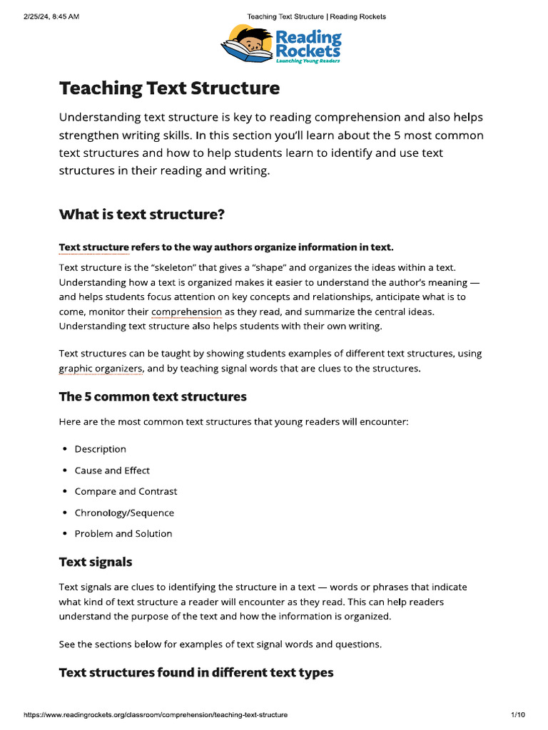 Text Structure | PDF