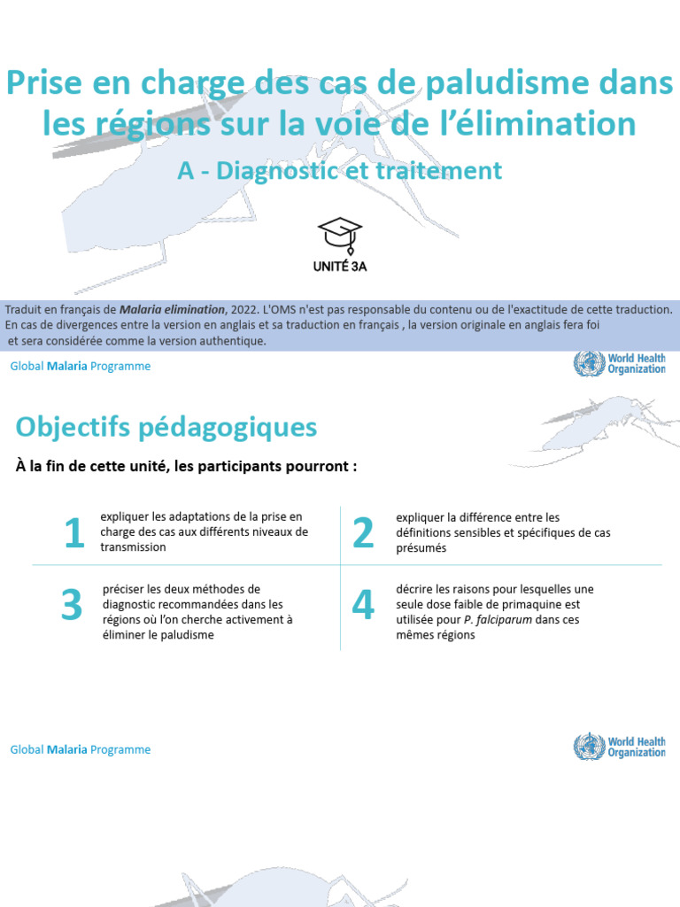 Malaria Elimination Unit 3A FR | PDF