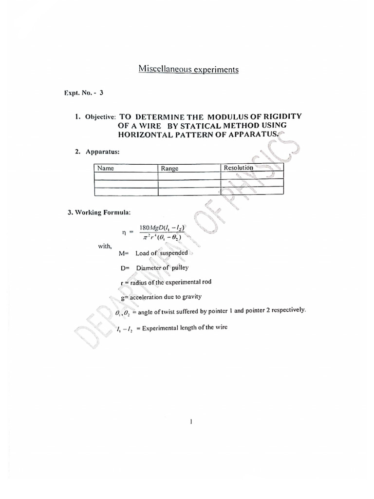 Physics Lab Manual | PDF