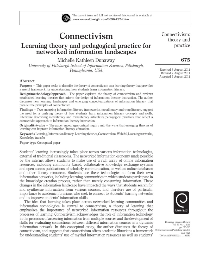 Connectivism | PDF