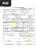 Leave Application Form Template | PDF
