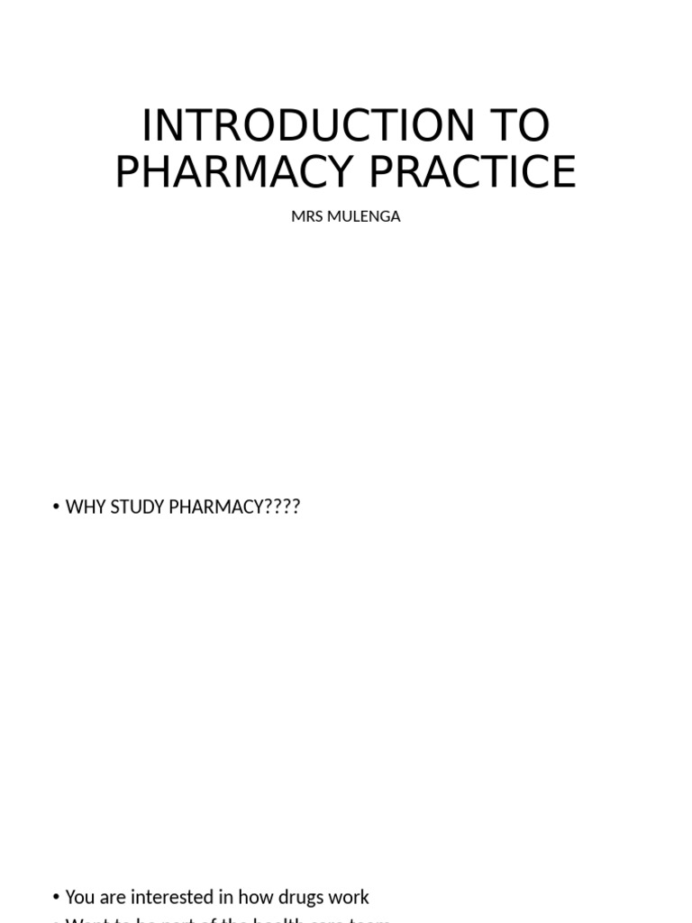 Introduction To Pharmacy Practice - Maj | PDF