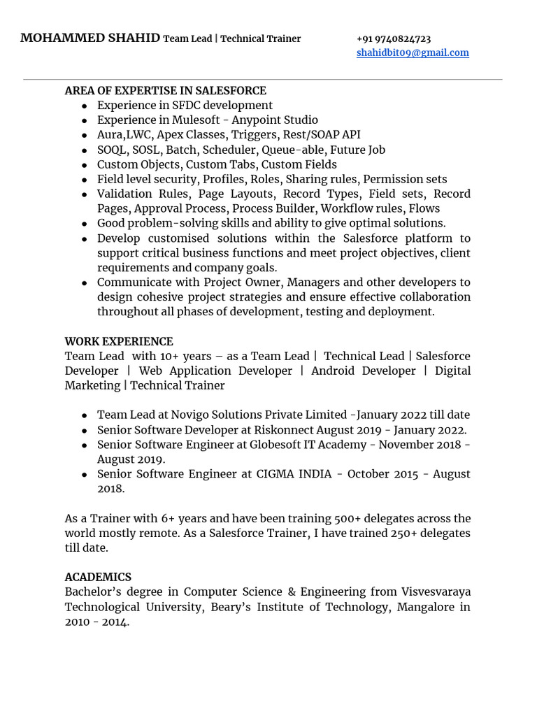 Shahid CV SF 2024 | PDF