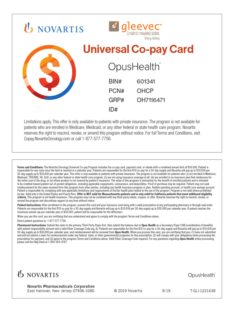 Imatinib Co-Pay | PDF