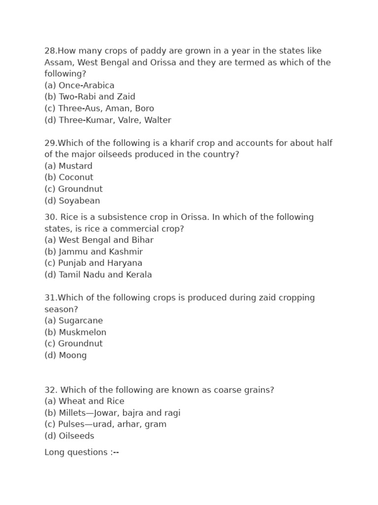 Agriculture Class 10 | PDF