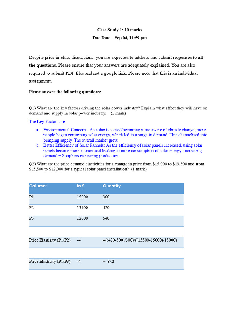 Regulus Solar Power Case Study - Sep 02 EOD | PDF