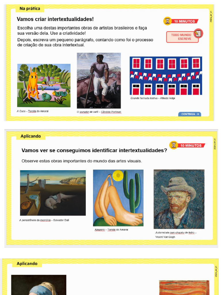 Atividade para Realizar Intertextualidade | PDF