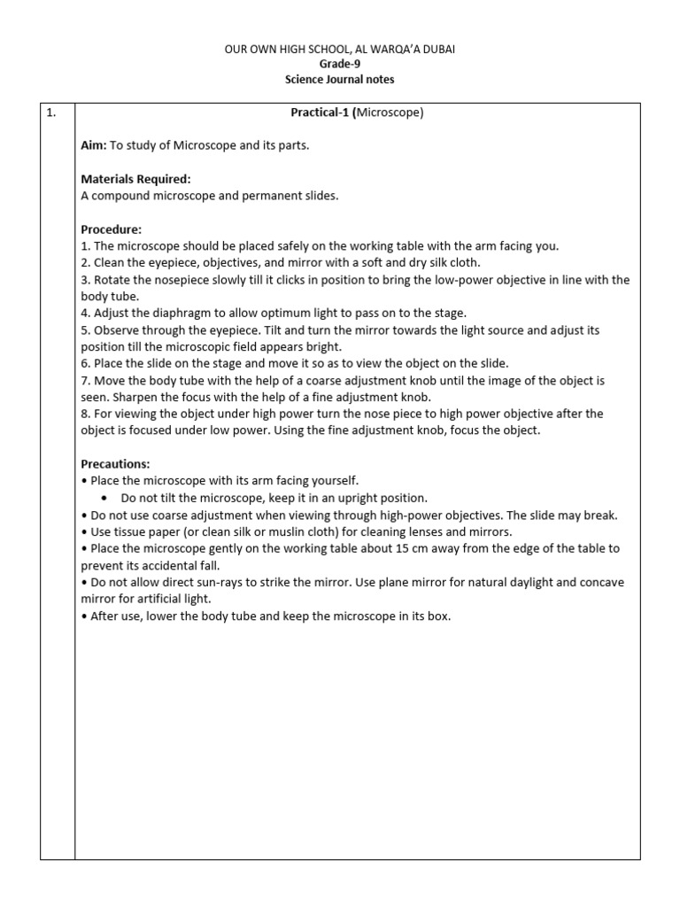 Grade-9 Science Journal Notes For Studentssuiiiiiii | PDF | Mixture ...