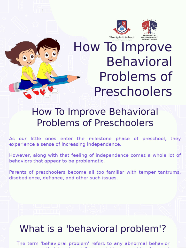 Managing Preschool Behavioral Issues | PDF | Feeling | Self-Improvement