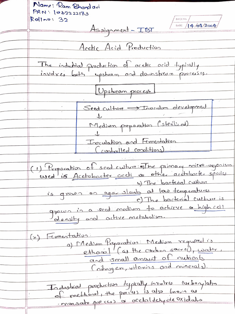 Ram Bhandari Acetic Acid Assignment | PDF
