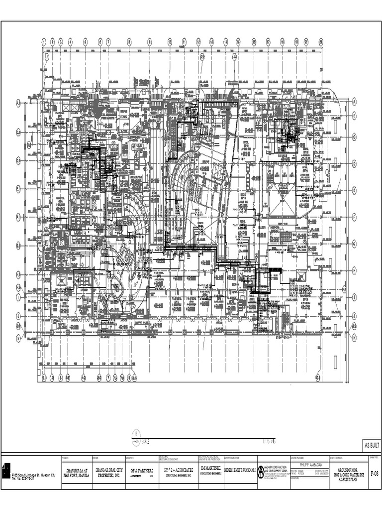 P-08 ~ GROUND FLOOR PLUMBING AS-BUILT PLAN | PDF