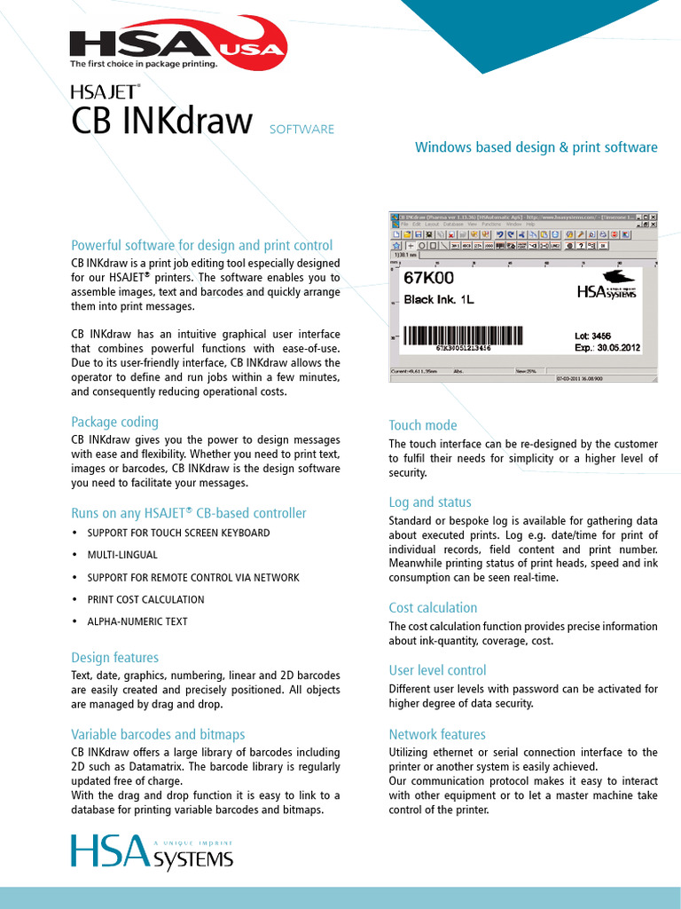 602-02hsa Hsajet CB Inkdraw | PDF