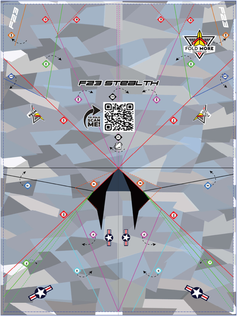 YF 23 Paper Plane Template Ejuac1 | PDF