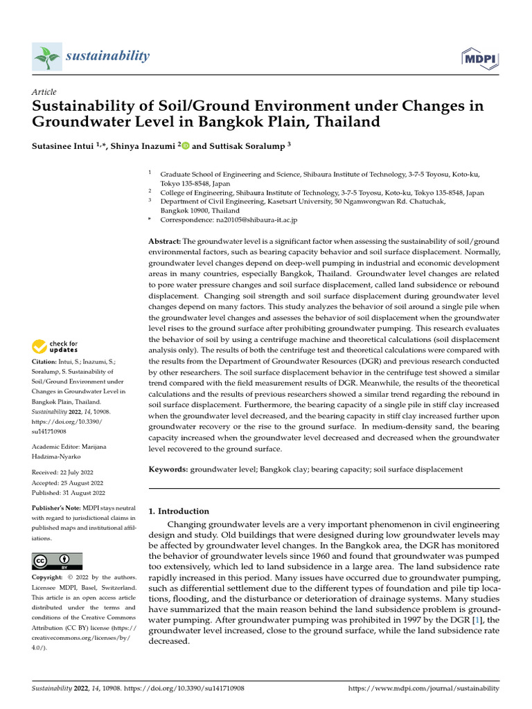 10 Sustainability of Soil Ground Environment Under Changes in ...