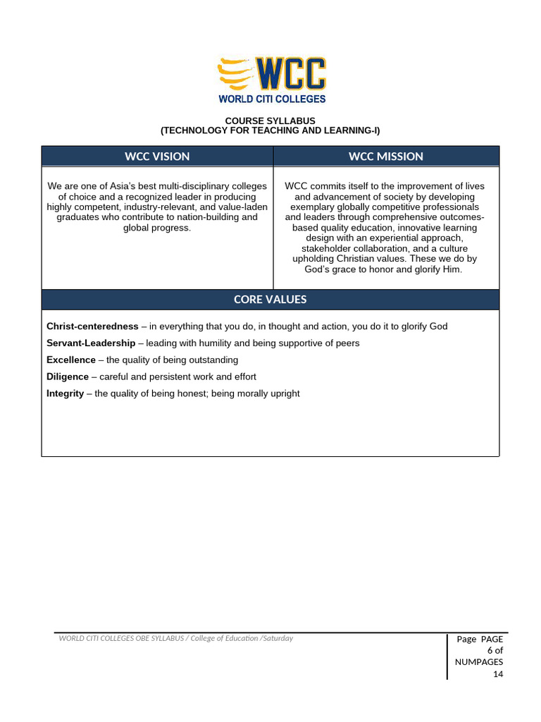 Cte Technology Syllabus | PDF