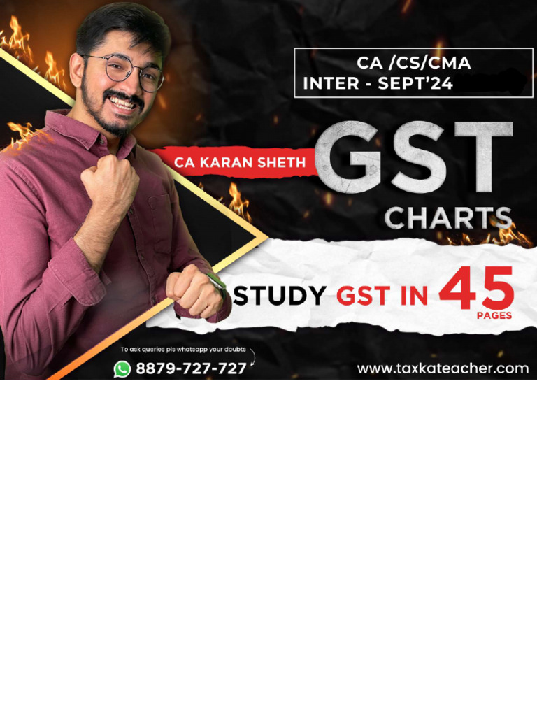 GST Chart Book - InterCA - Sept24 KARAN SHETH | PDF