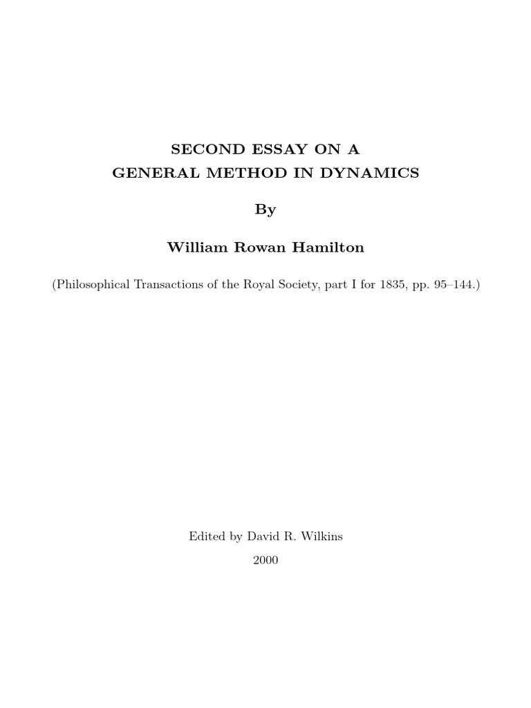 Hamilton Second Essay | PDF
