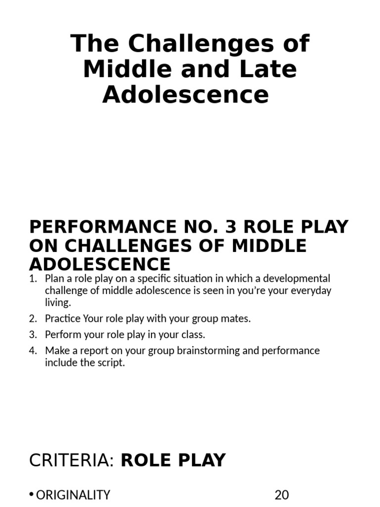 The Challenges of Middle and Late Adolescence | PDF